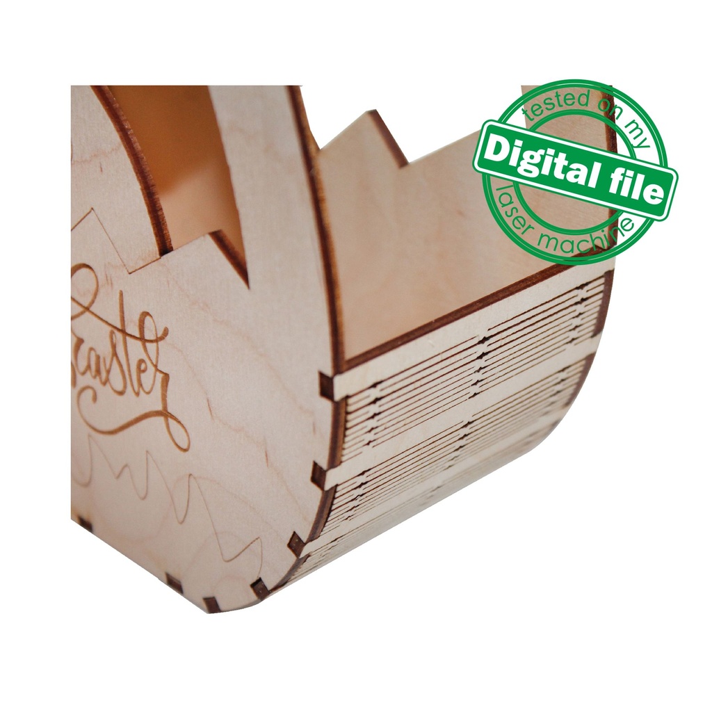 DXF, SVG files for laser Easter basket 2 Different design, Egg Hunter ...