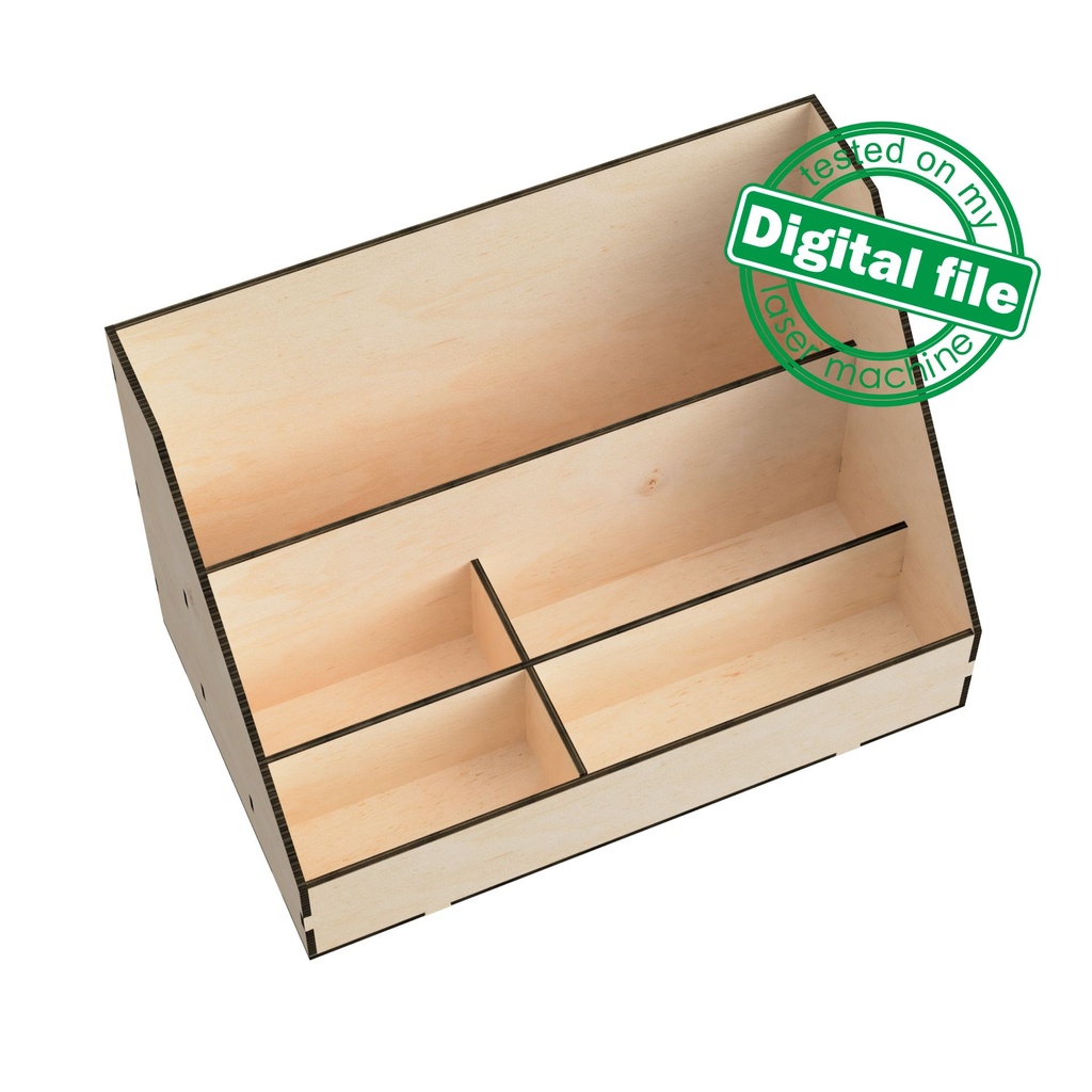 DXF, SVG Files for Laser Desktop Organizer Box, Drawer Storage, Display ...