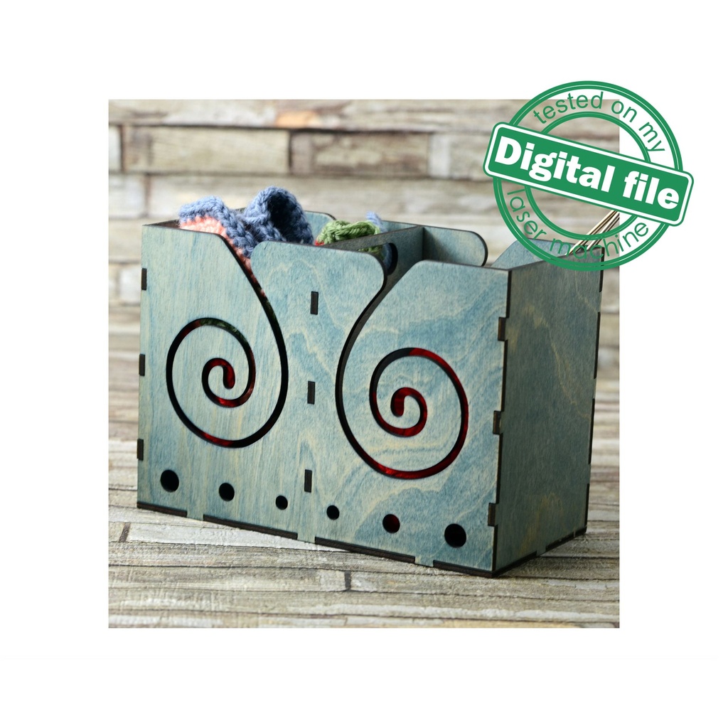 DXF, SVG files for laser Yarn box, Crochet Storage Box, Knitting Yarn ...