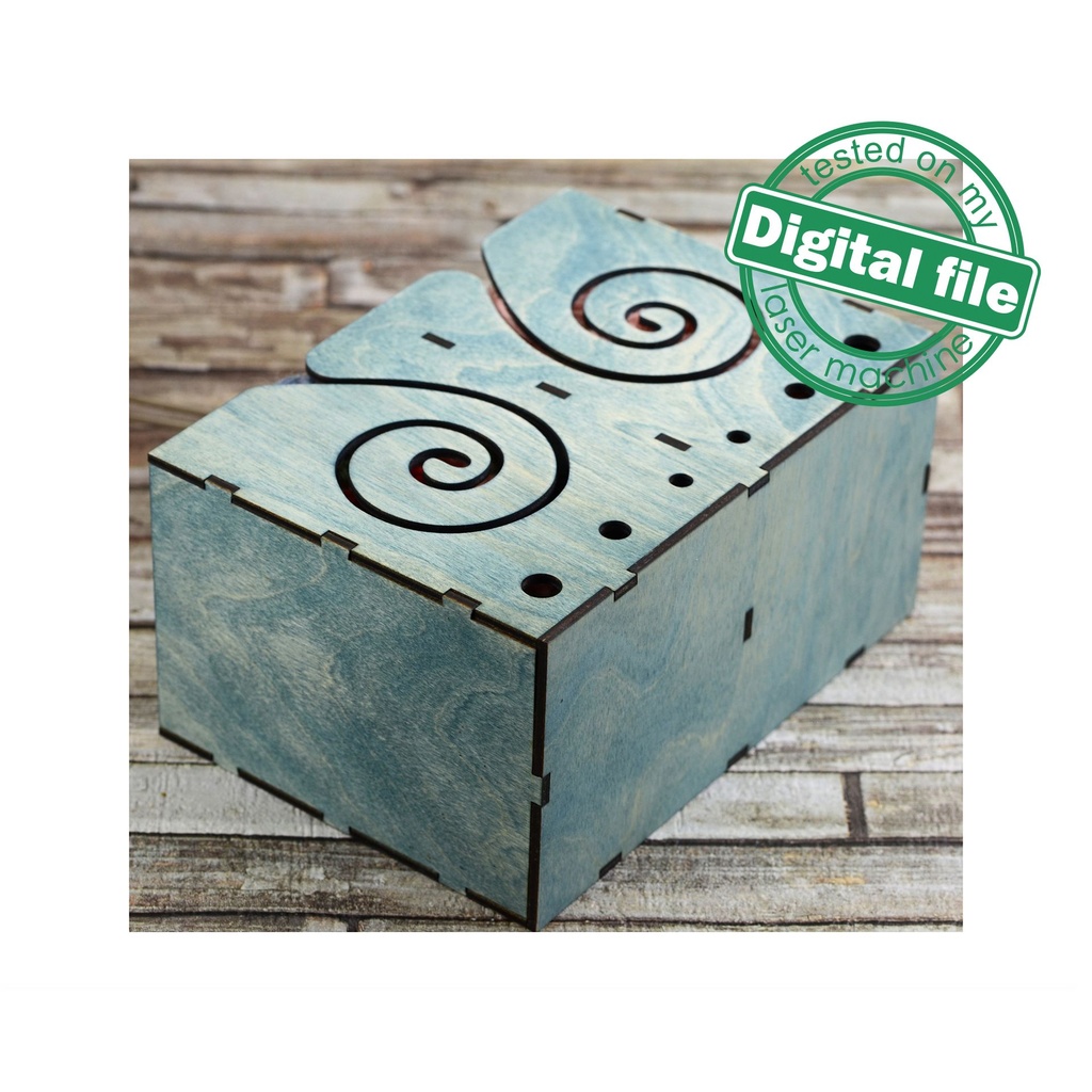 DXF, SVG files for laser Yarn box, Crochet Storage Box, Knitting Yarn ...