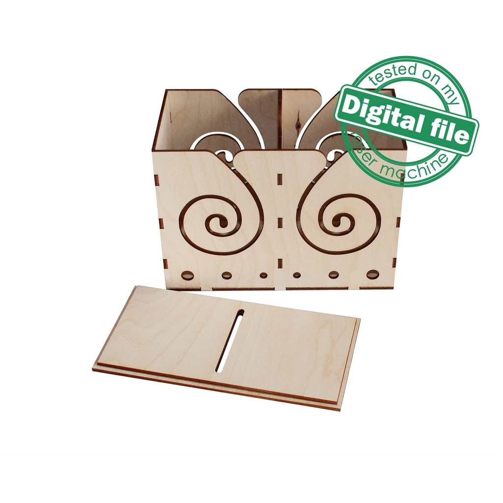 DXF, SVG files for laser Yarn box, Crochet Storage Box, Knitting Yarn ...