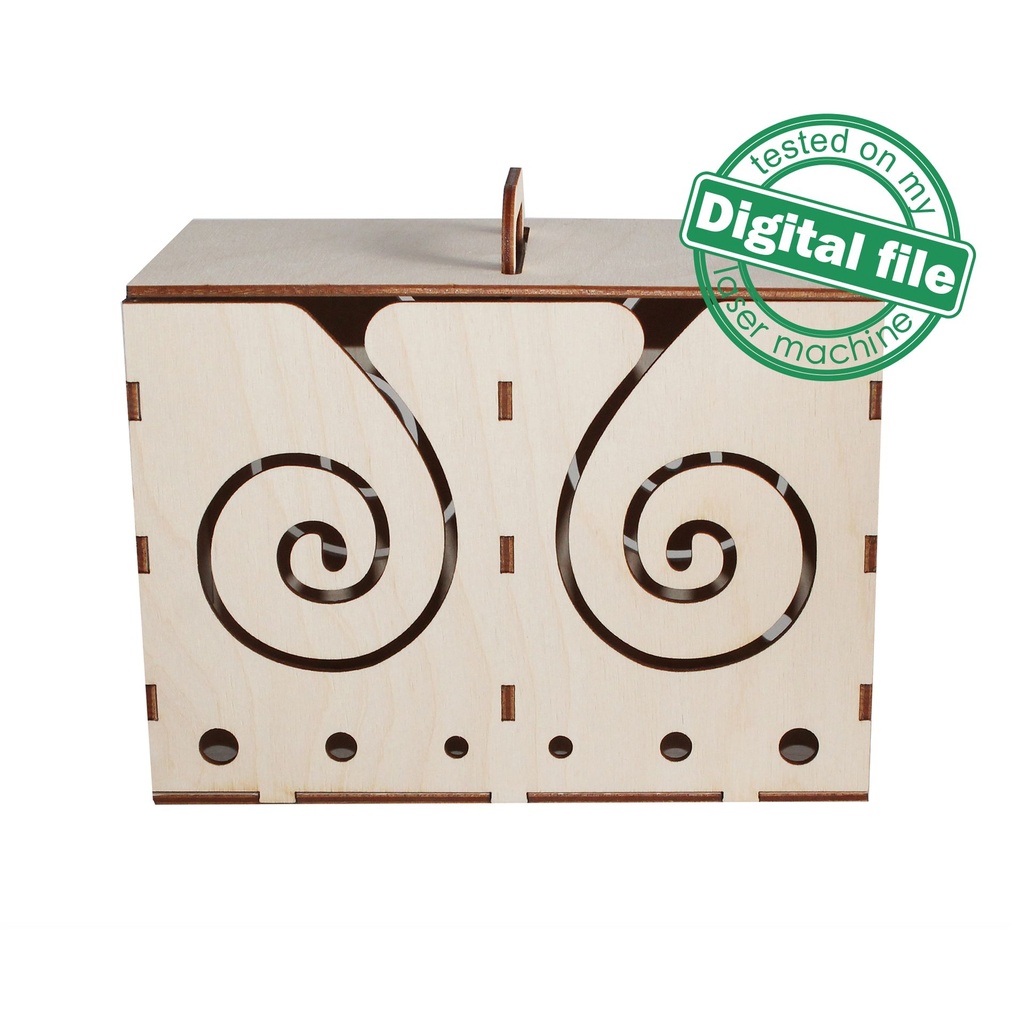 DXF, SVG files for laser Yarn box, Crochet Storage Box, Knitting Yarn ...