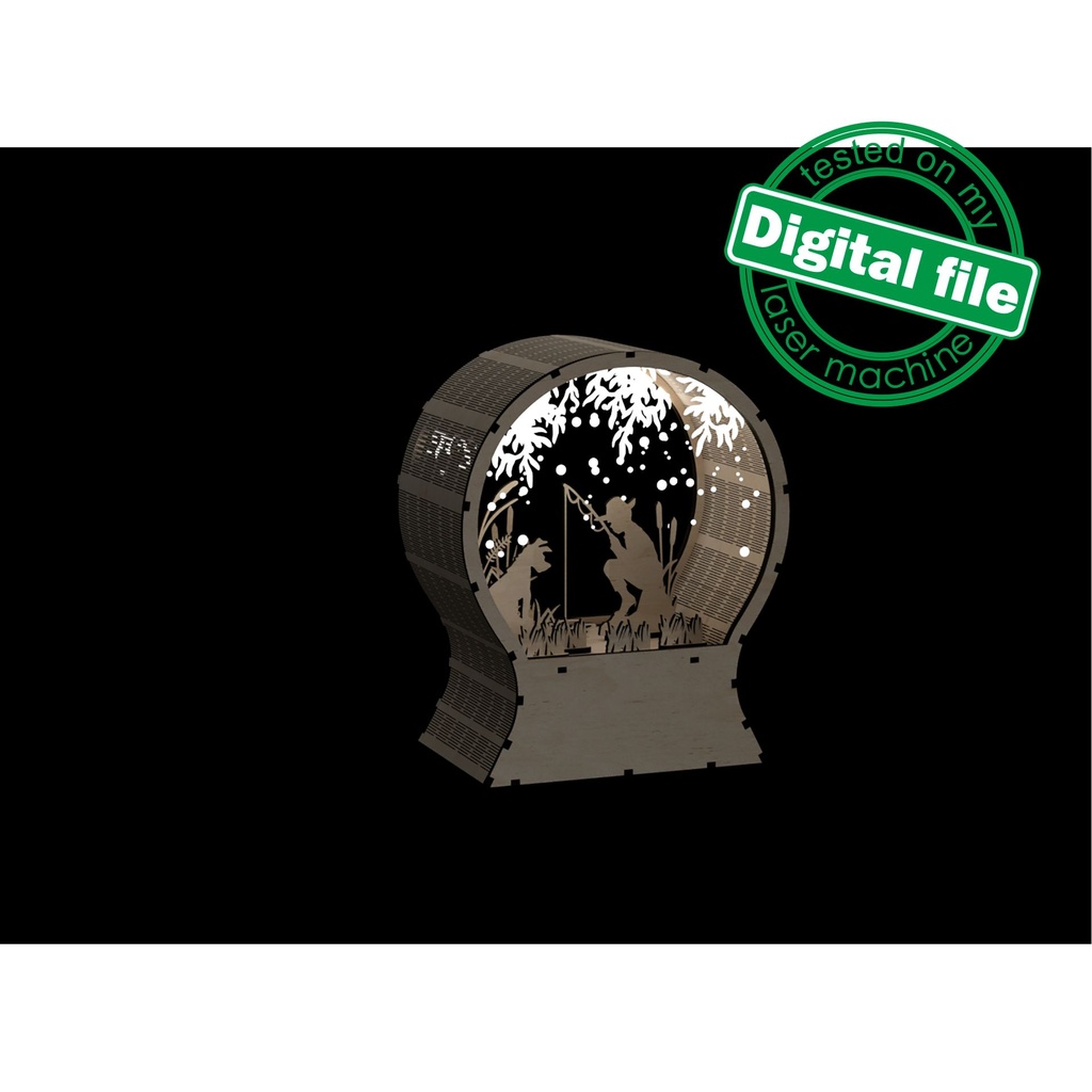 DXF,SVG files for laser Light Up Snow Globe, Father's day gift, boy ...