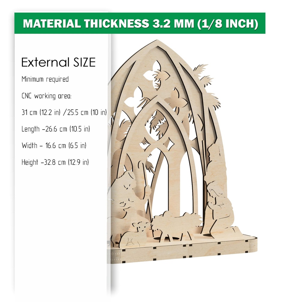DXF, SVG files for laser Nativity scene candle holder, Baby Jesus ...