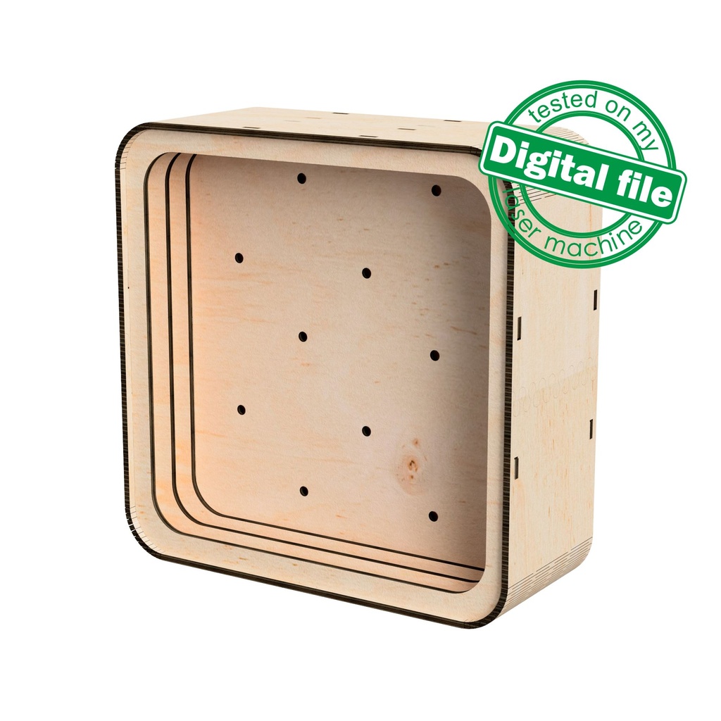 DIY Lightbox, Shadow Box, Two different sizes DXF, SVG files for laser ...