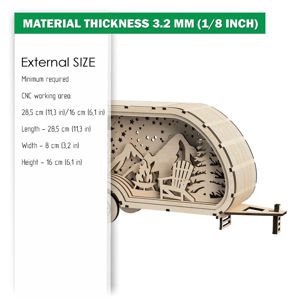 DXF, SVG files for laser Light Box Travel Trailer, Seasons ...