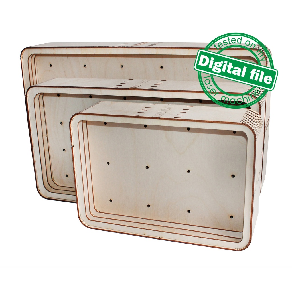 DIY Lightbox, Shadow Box, 3 different sizes, Template DXF, SVG files ...