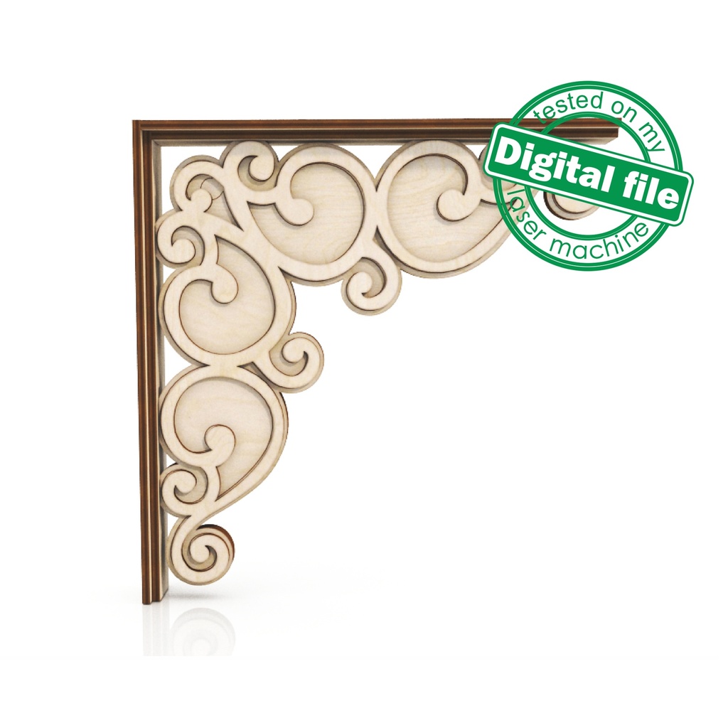 DXF, SVG files for laser Decorative Rustic Corbel, Home Decor, Vector ...