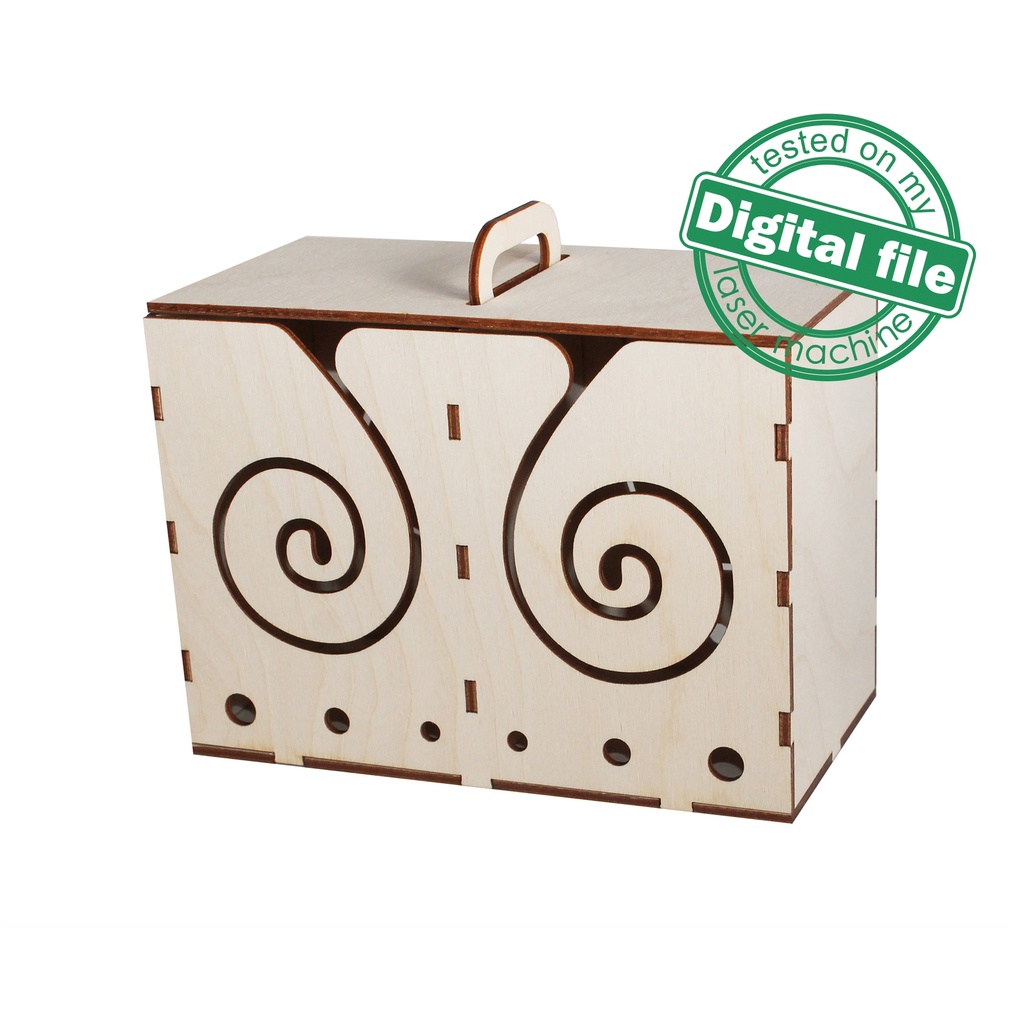 DXF, SVG files for laser Yarn box, Crochet Storage Box, Knitting Yarn ...