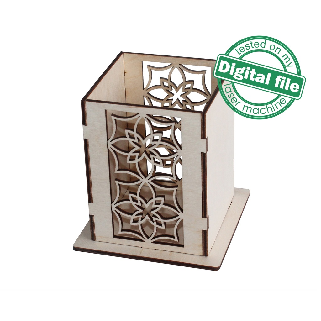 DXF, SVG files for laser Pen Holder, Home Office, Desktop Organizer ...